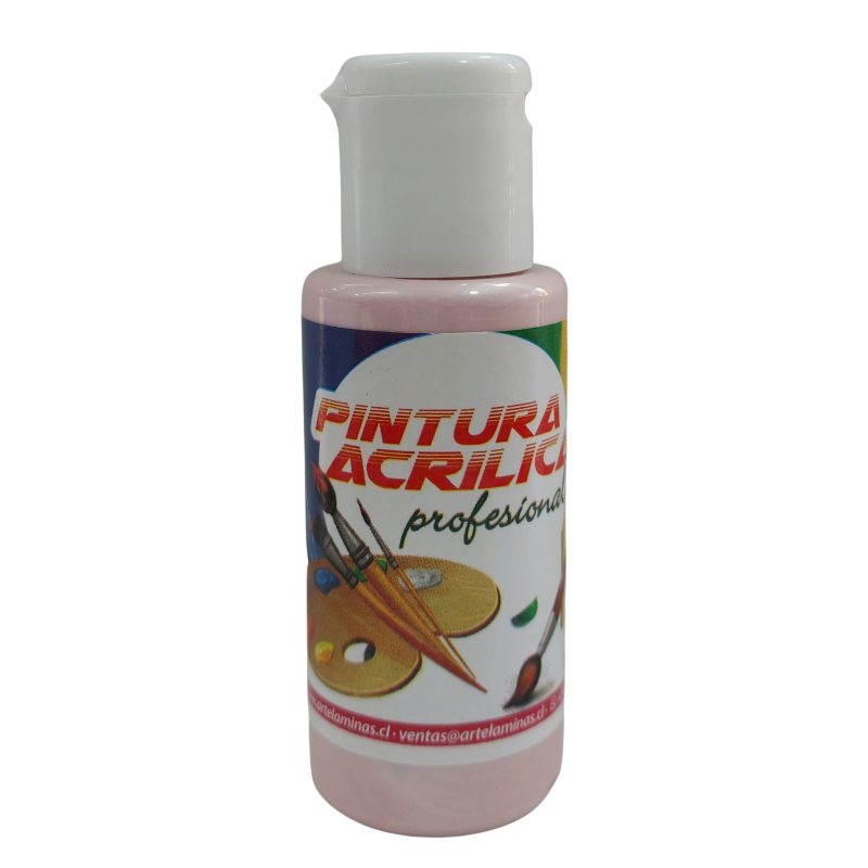 Pintura acrilica Color 614 Metalico Rosa pastel Artelaminas 50mL