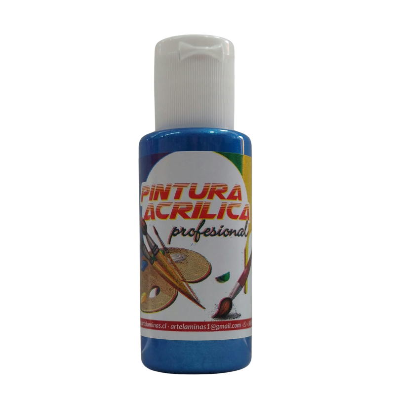 Pintura acrilica Color 626 Metalico Azul Cobalto Artelaminas 50mL