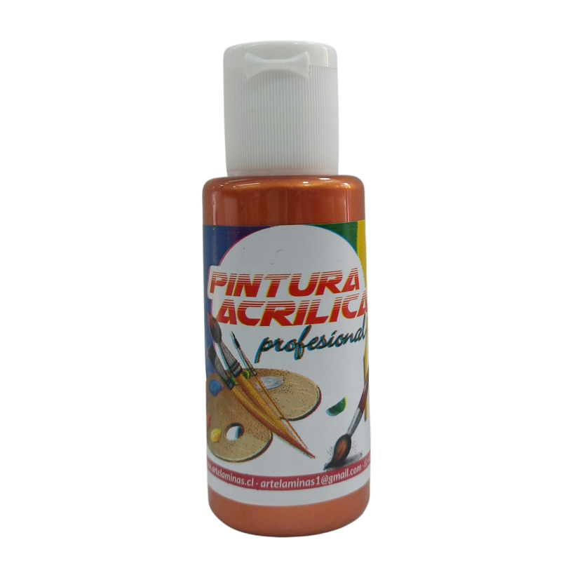 Pintura acrilica Color 658 Metalico Naranja oscuro Artelaminas 50mL