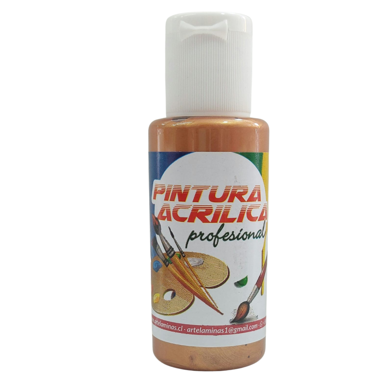 Pintura acrilica Color 602 Metalico Bronce Artelaminas 50mL